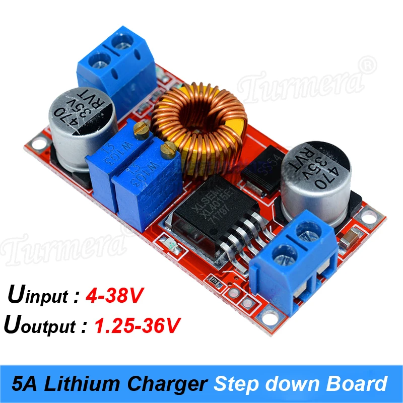 Batería de litio XL4015 5A DC a DC CC CV, placa de carga Led, convertidor de potencia, módulo de ...