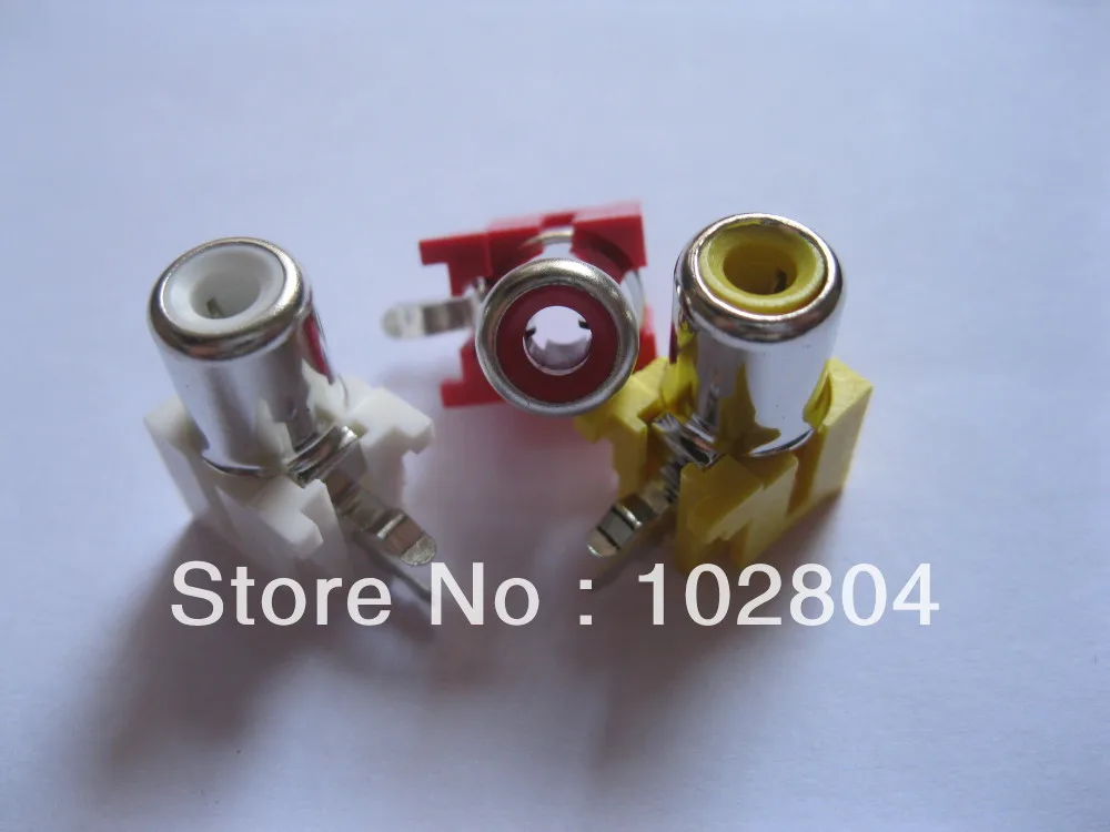 AV 8.4 5 AV Pin Jack 3 Color RCA Female Audio Video AV Socket Connector ...