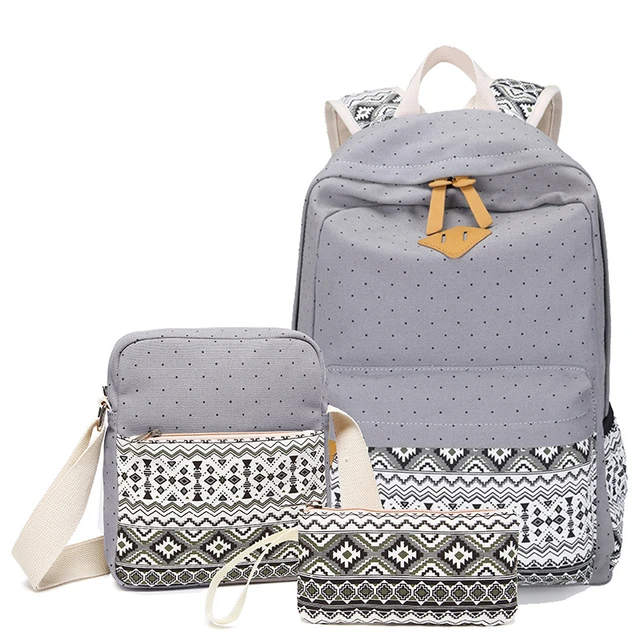 Black Canvas Backpacks For Girls