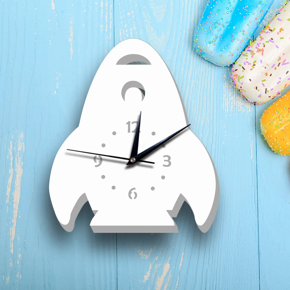 Big Wall Clock Wall Hanging Rocket DIY Living Room Home Decoration ...