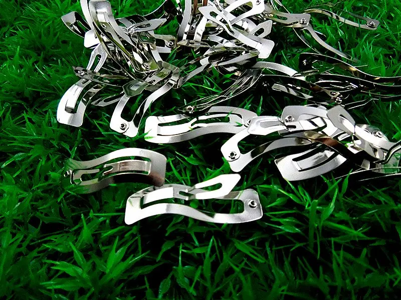 Silver Snap Hair Clips 40 MM S shaped bow prong Craft 100pcs|clip ...