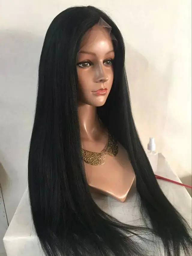 Virgin Brazilian Italian Light Yaki Full Lace Wig Glueless Lace Front ... Virgin Brazilian Italian Light Yaki Full Lace Wig Glueless Lace Front ...