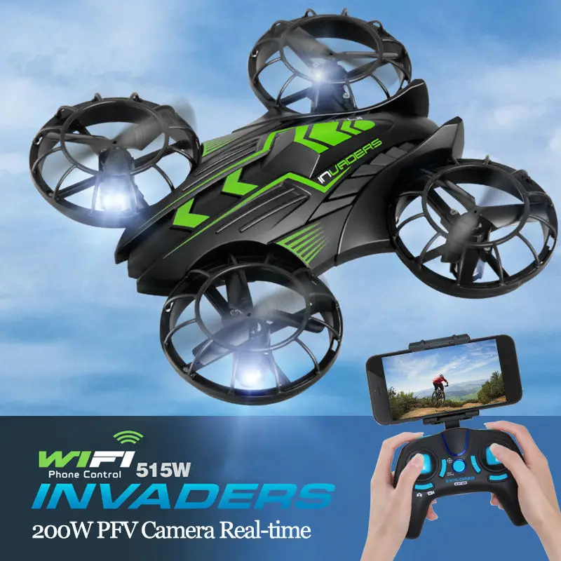 2.4GHz UFO Helicopter Mini rc drone FPV WIFI 200W 2MP HD Camera JXD ...