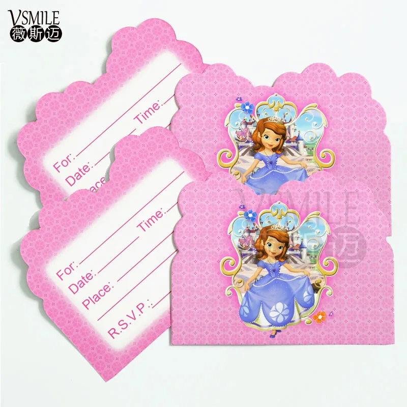 Artículos de fiesta 10 unids Princesa Sofia Minnie Mouse Gatito tema ...