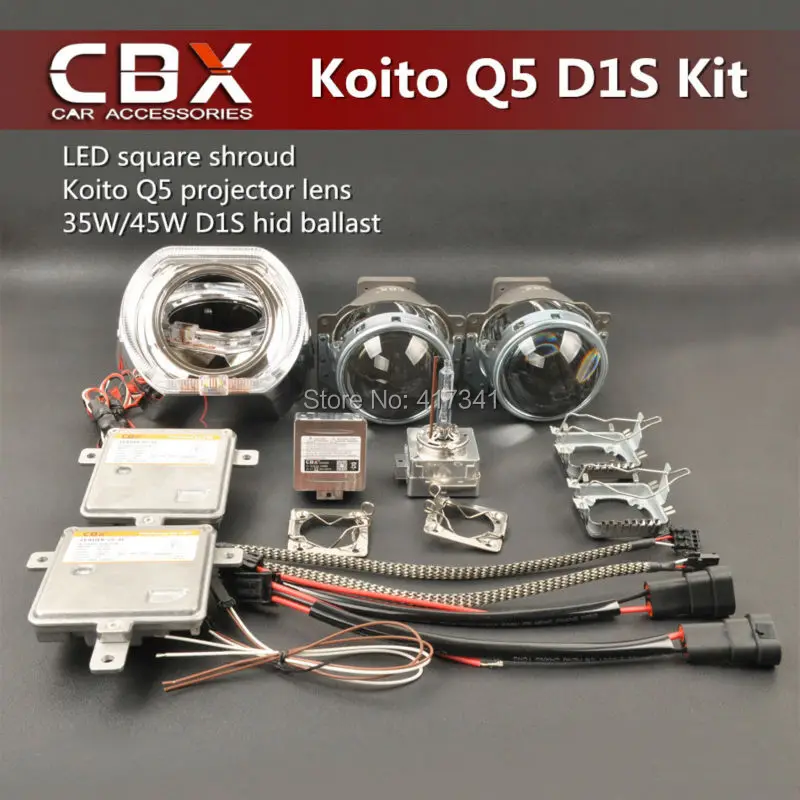 2017 New Koito Q5 HL G3 HID Projector Lens Full kit 35W/45W D1S Xenon ...