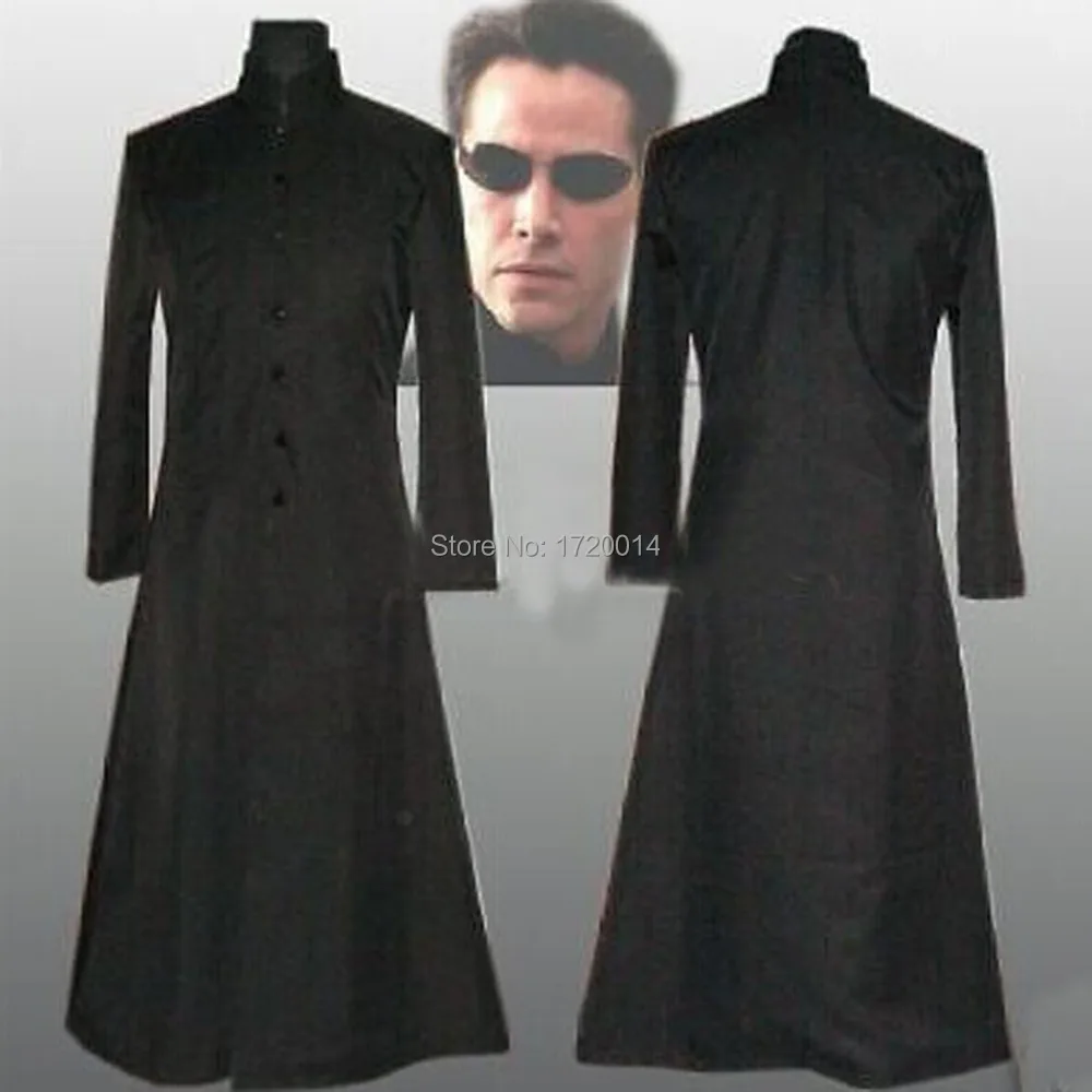 The Matrix Keanu Reeves Neo Uniform Clothes Windbreaker Coat Handsome