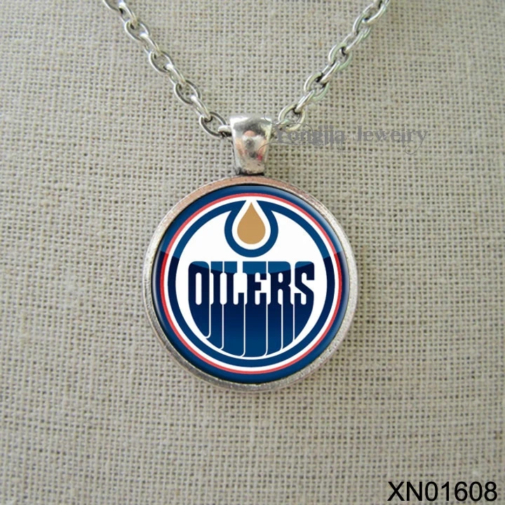 Calgary Oilers inspired neckklace hockey fans team gift cheap jewelry ...