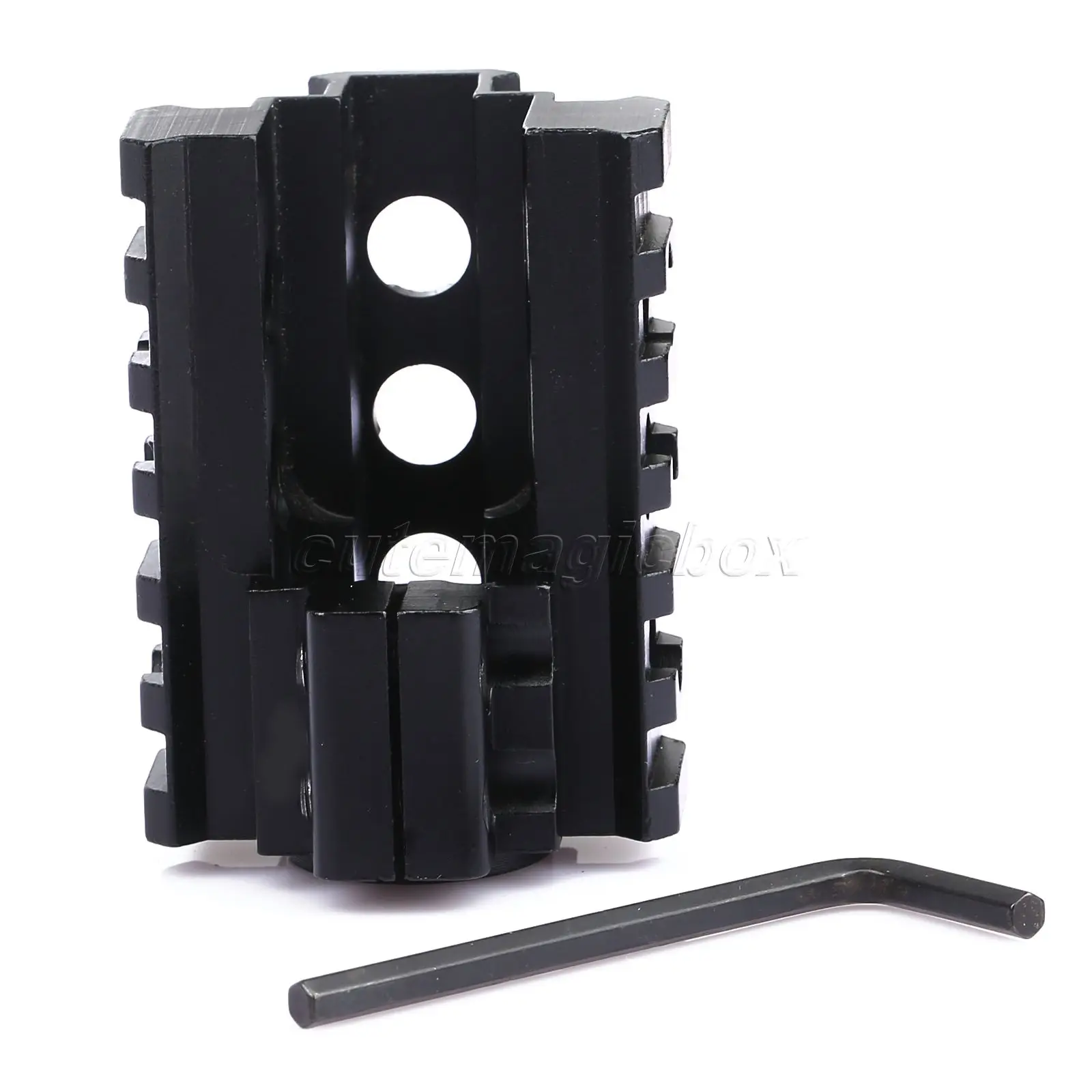 ️ ️ Tactical Hunting Tri-Rail Barrel Mount Aluminum Tri Side 20mm ...