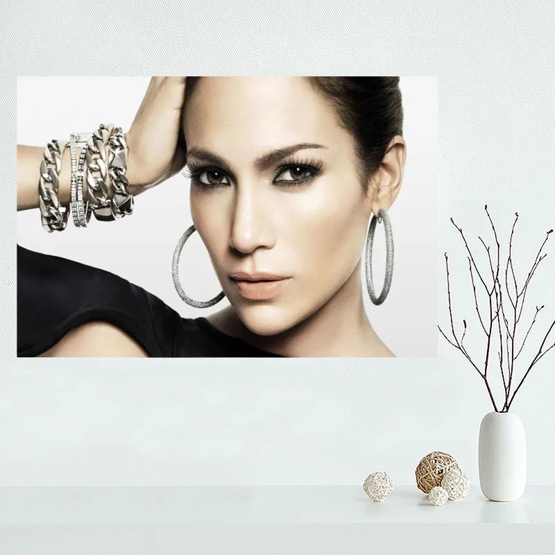 Custom Jennifer Lopez Canvas Painting Poster Cloth Silk Fabric Wall Art ...