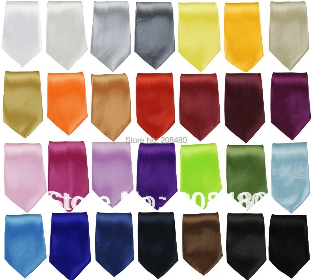 Solid Plain Polyester Men's Tie Ties For Men Jacquard Woven Necktie ...