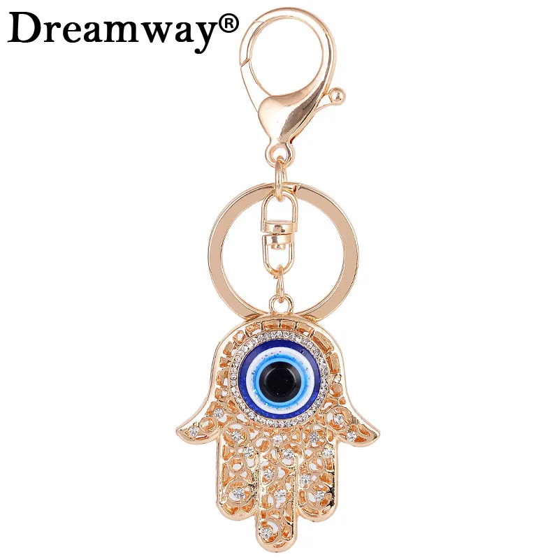 Hand Evil Eye Lucky Charm Amulet Hamsa Keychains Girl Bag Pendant ...