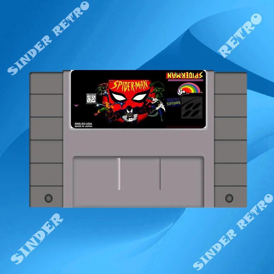 Spider Man 16 bit Big Gray Game Card For NTSC USA Game Console-in ...