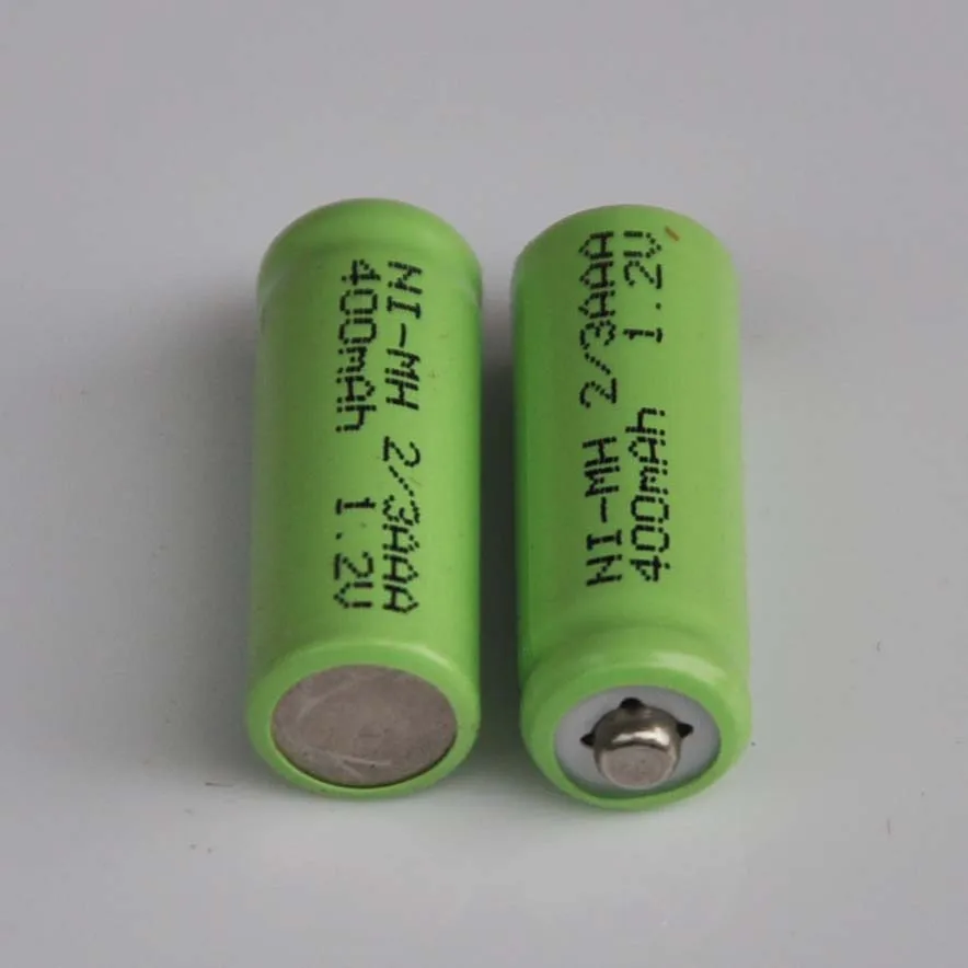 10PCS 1.2V 2/3AAA ni-mh rechargeable battery 400mah 2/3 AAA nimh cell ...