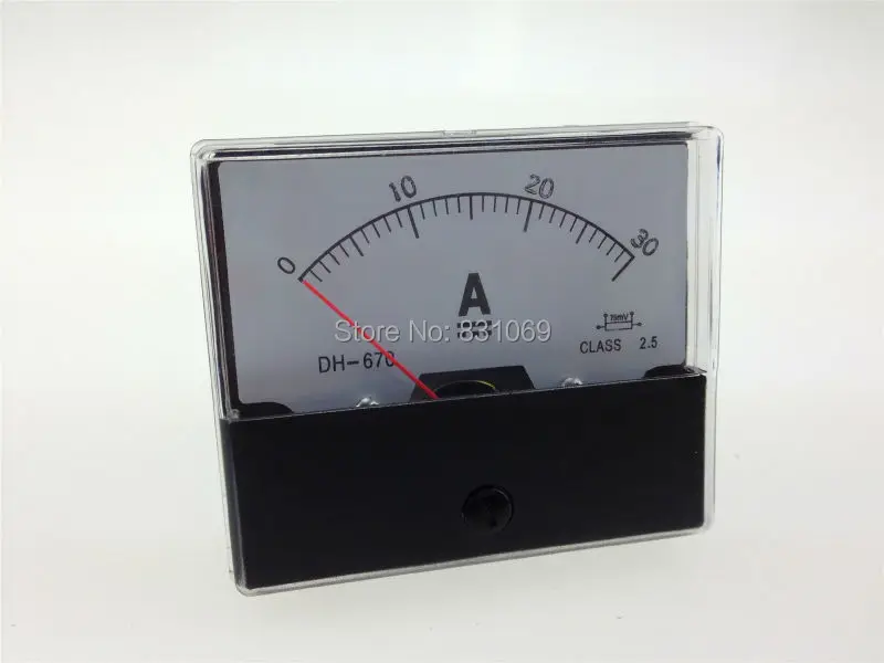 1PCS-DH670-DC-0-30A-30A-Analog-Amp-Panel-Meter-Current-Ammeter-Brand ...