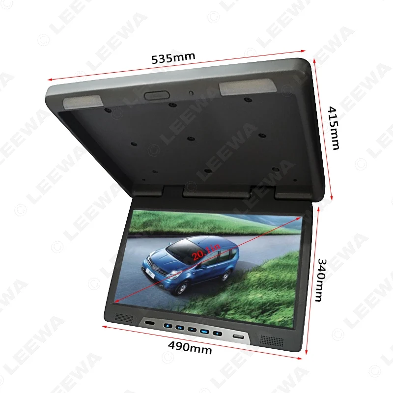 LEEWA DC24V 20.1" inch Roof Mounted LCD Bus Monitor Car Bus Flip Down ...