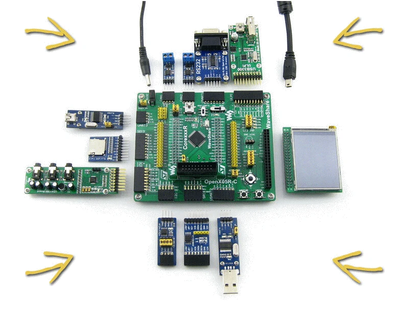STM32F205 STM32 ARM Cortex M3 Development Board STM32F205RBT6 + 2.2inch ...