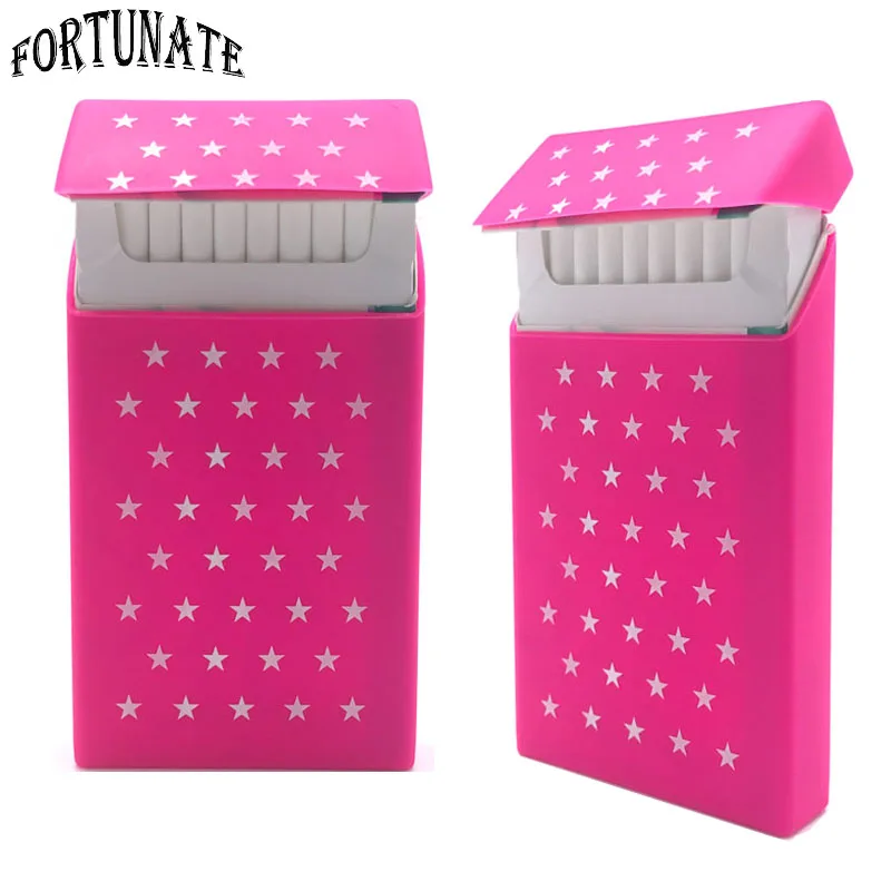 New Fashion Pink Star 10.5*5.8*1.4CM Lady Slims Silicone Cigarette Case ...