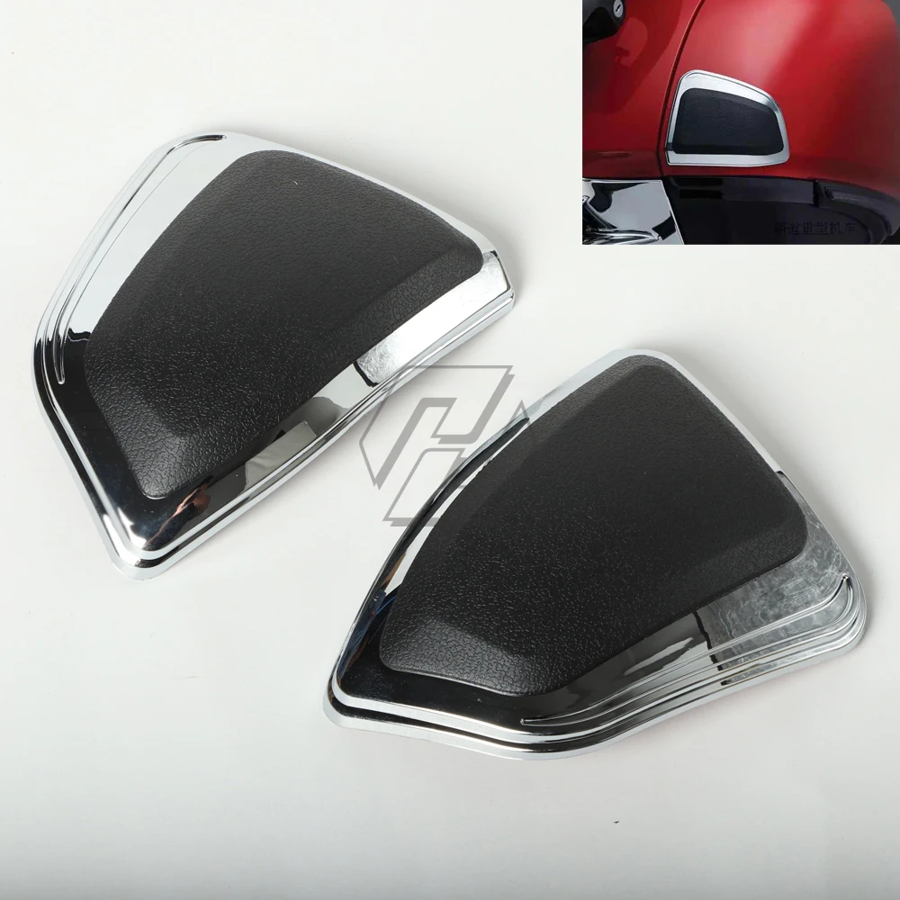 2x Chrome Motorcycle saddle bag protector trim cover case for HONDA ...