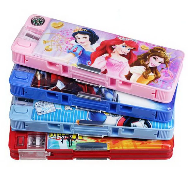 220704/Childhood Stationery Pupils Multifunctional Plastic Pencil Box ...