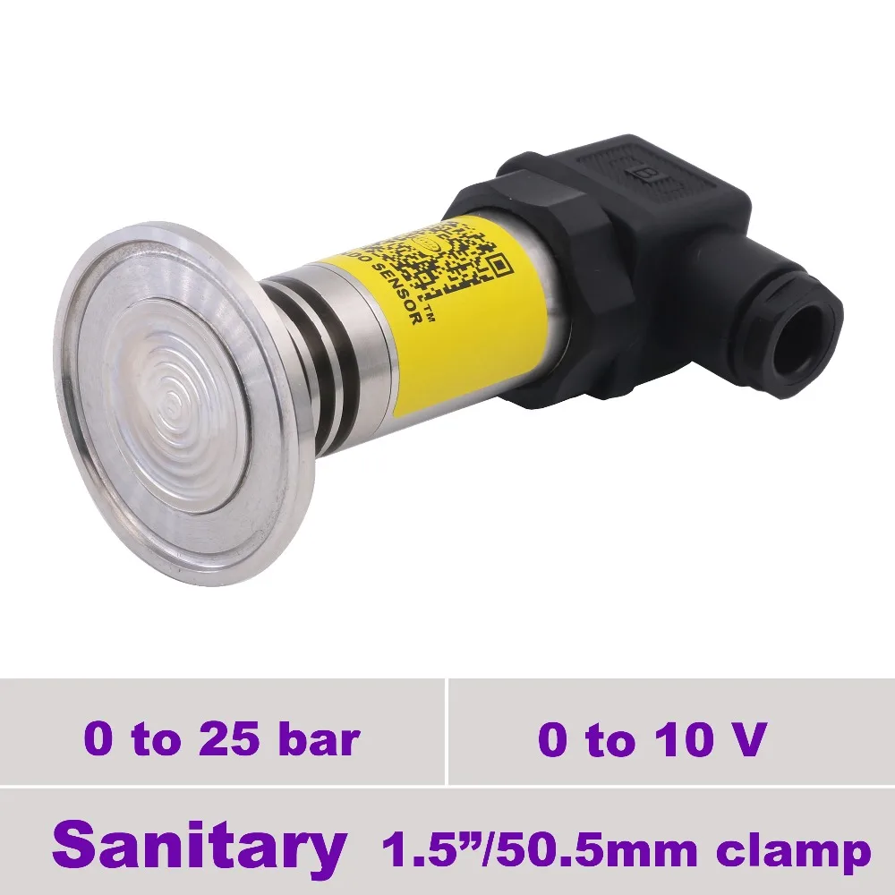 0-to-25-bar-2-5-mpa-gauge-ip-65-sanitary-flush-diaphragm-pressure