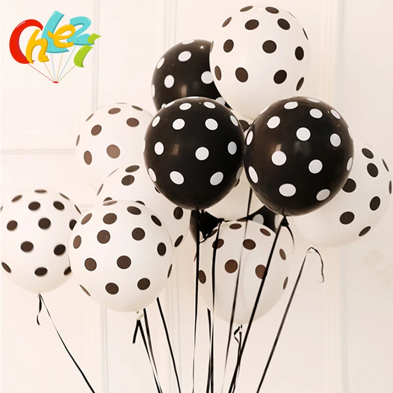 20pcs-Black-white-Printing-Polka-dot-latex-helium-balloons-baby ...