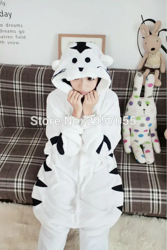 New Unisex Adult Flannel Pajamas Animal Pyjama Suits Cosplay Adult ...