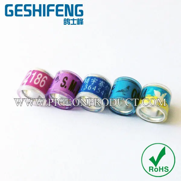 beautiful color transparent plastic 200pc 8mm pigeon ring with name ...