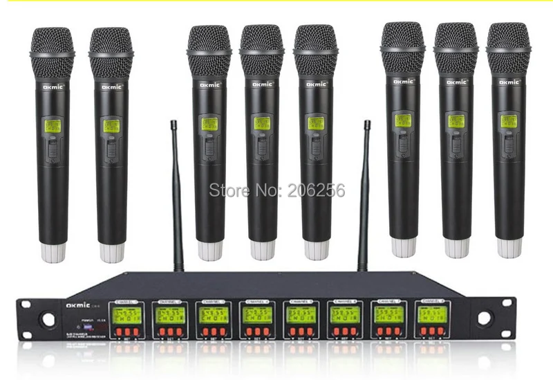 New High Quality Ok-8/5h Professional Uhf/pll Eight Channels Wireless ...
