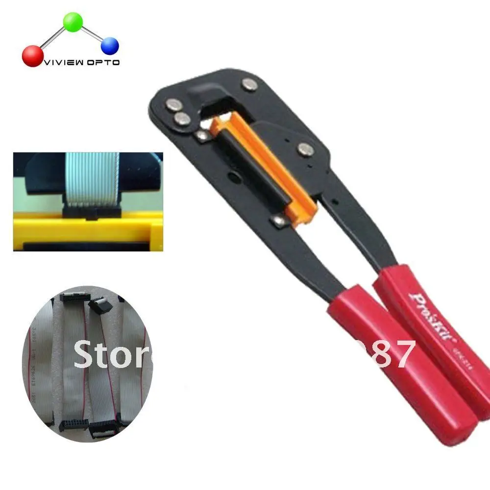 Flat cable clamp,professional tool used to put IDC socket on flat cable ...