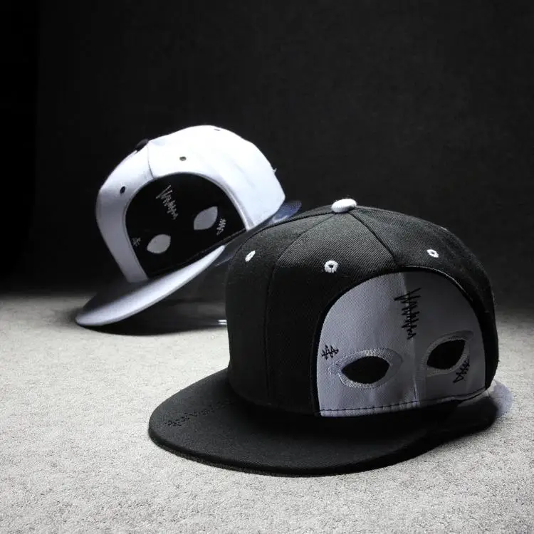 2016 mask hip hop cap adjustable street skateboard baseball cap flat ...