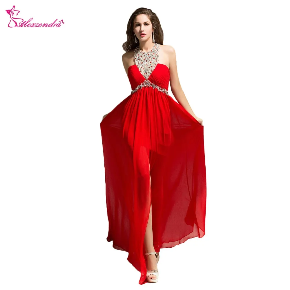 Alexzandra vestidos de baile longos de chiffon, vestidos de festa ...