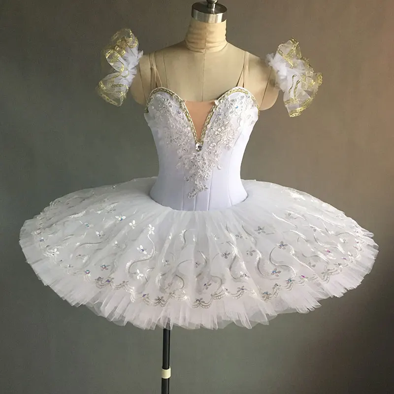 White Professional Classical Pancake Ballet Tutuwomengirls Ballerina Nutcracker Stage