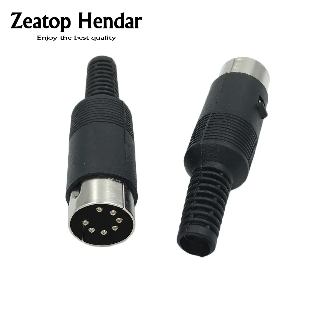 50 pcs High Quality 7 Pin DIN Plug Male Solder Audio Cable Connector ...