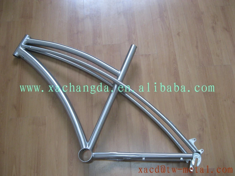 Titanium fat bike frame with double top tube customized super light Ti ...