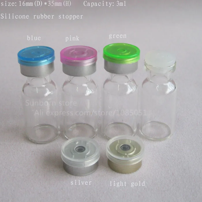 10pcs 2ml Small Empty Sample Vials Clear Glass Bottles With Butyl ...