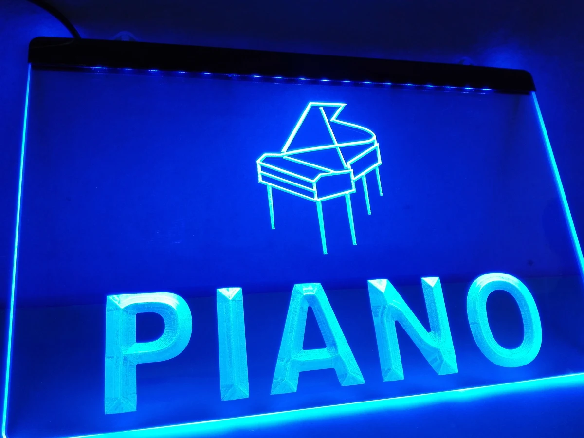 LB369 PIANO Music Instruments NR LED Neon Light Sign home decor crafts ...