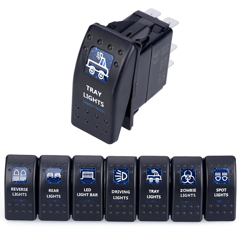 Car Switch Boat Truck Light Led Toggle Switch 5pin Waterproof 12/24V ...