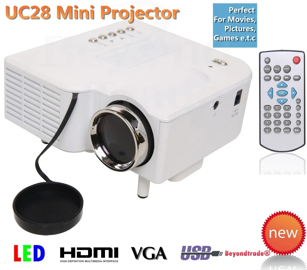 UC28 Mini Led Projector HDMI Home Theater Projector For Video Games TV ...