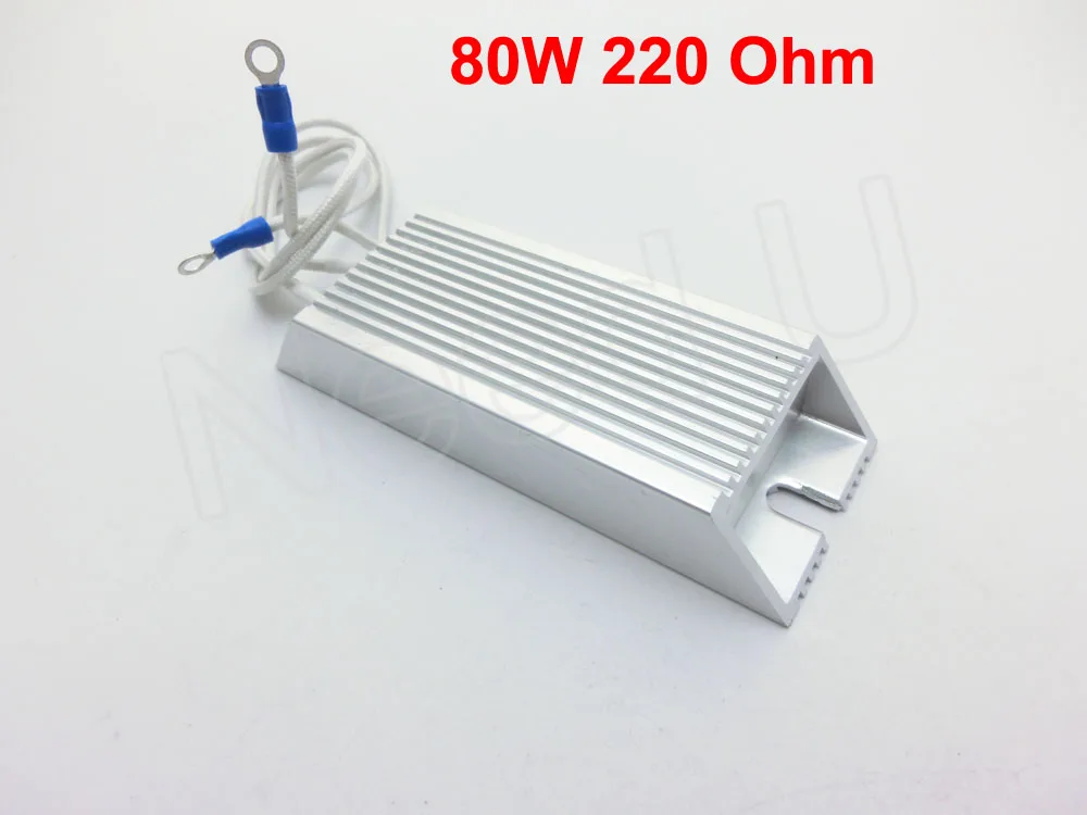 Aluminum Housed Wire Wound Braking Resistor Resistance 80W 220 ohm|wire ...