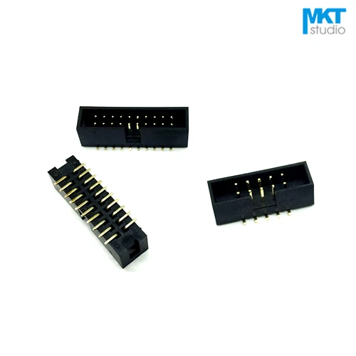 100Pcs-SMT-2-54mm-Pitch-DC3-Male-IDC-Connector-Socket-ISP-JTAG-Header ...