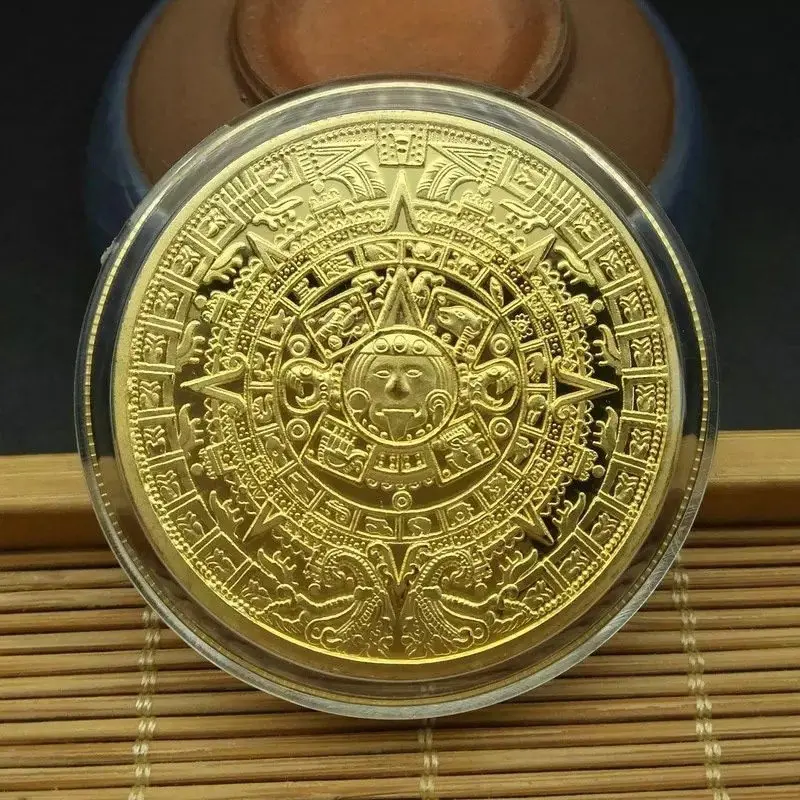Moneda conmemorativa Maya, moneda de pirámide americana, monedas de oro ...