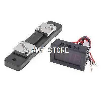 Car Boat Gauge Amp Range 0 50A Panel Meter 3 Digits LED Digital Display ...