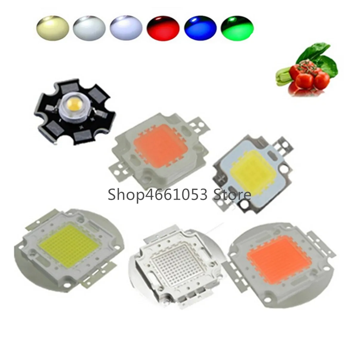 고출력 LED 칩, 1W 3W 5W 10W 20W 30W 50W 100 W COB SMD LED 비드 흰색 RGB UV 성장 ...