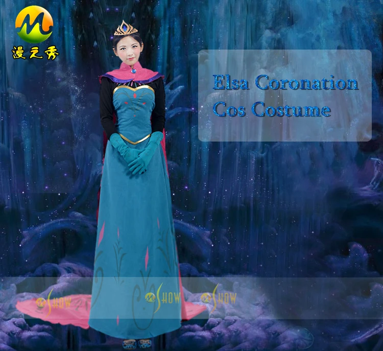 New Frozen Dress Women Elsa Costume Lady Costumes for Female Fantasia ...