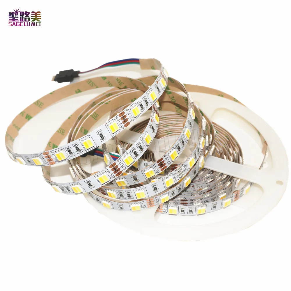 5M/Roll DC12V Double Warna Lampu Strip LED 5050 Putih/Warm Dual Putih 2 ...