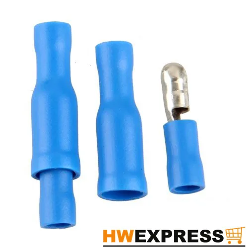 50 PCS Blue Male Female Bullet Connector Crimp Terminals Wiring|wire ...