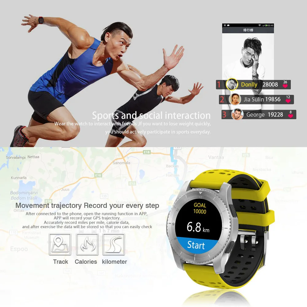 Новая мода gs8 Водонепроницаемый GPS Смарт-часы Приборы для измерения ...