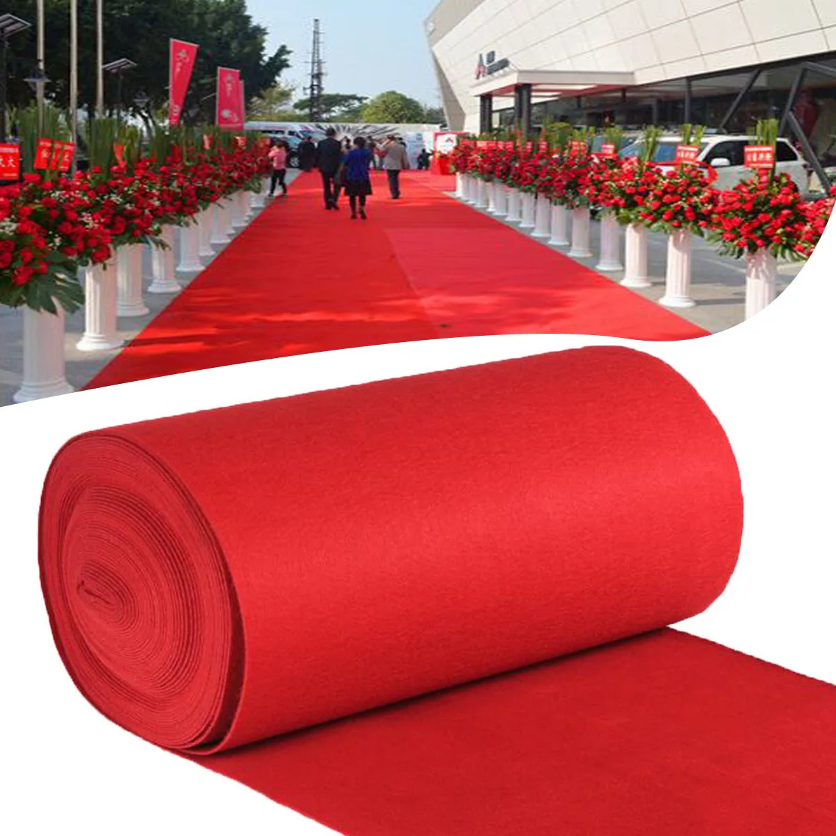 15m/10m Outdoor Red Carpet Aisle Mat For Film Festivals Wedding Banquet ...