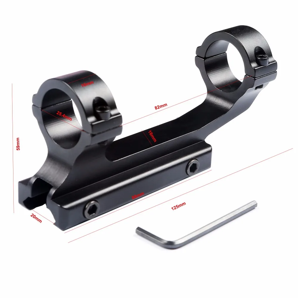 Rifle Scope Mount 1 Inch Tactical Cantilever Scope Mount - Dual Rings ...