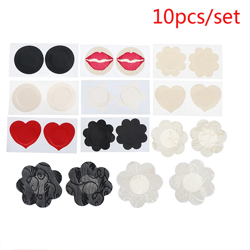 5 Pairs Disposable Soft Women's Nipple Covers Breast Petals Sexy Bra ...